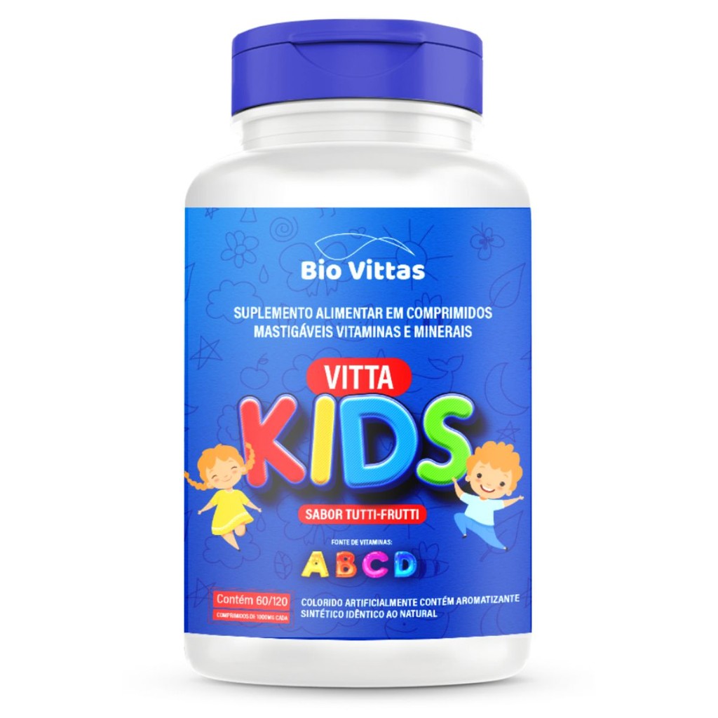 Vitamina Infantil Mais Completa Mastigável 120 Comprimidos - BioVittas ...