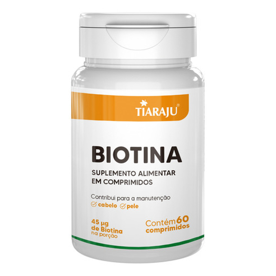 Biotina Vitamina B7 45mcg Ativa Com 60 Comprimidos Tiaraju - Cabelo e ...