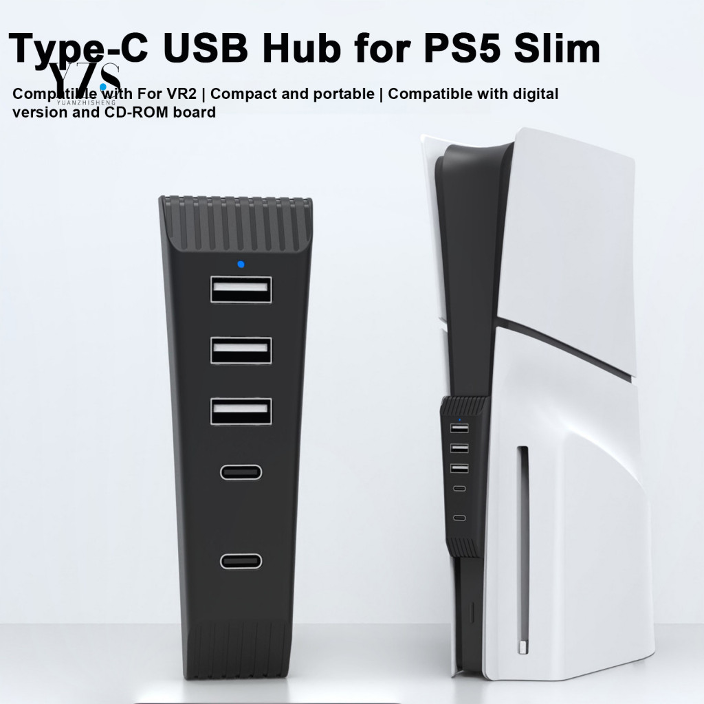 Usb Splitter Hub for Ps5 Slim Multi-device for Console 5-in-1 with 3 ...
