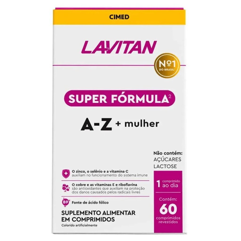 Suplemento Alimentar Lavitan AZ Mulher Super Fórmula 60 Comprimidos | Shopee Brasil