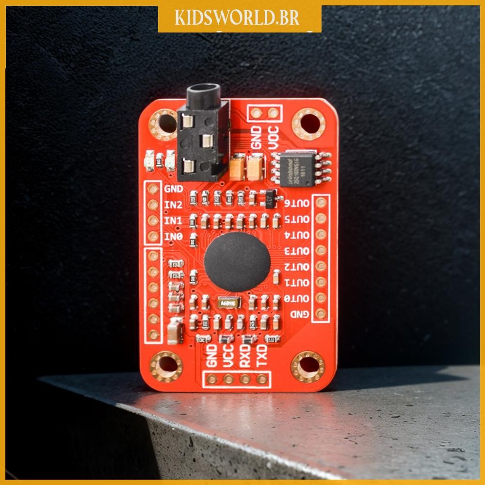Módulo De Reconhecimento De Voz V3 Placa De Som DC 4.4-5.5 Velocidade ...