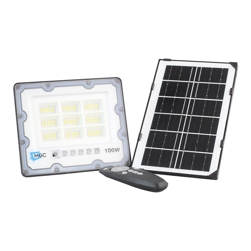 Refletor Solar LED 100W com Bateria Recarregável IP66 Iluminação ...
