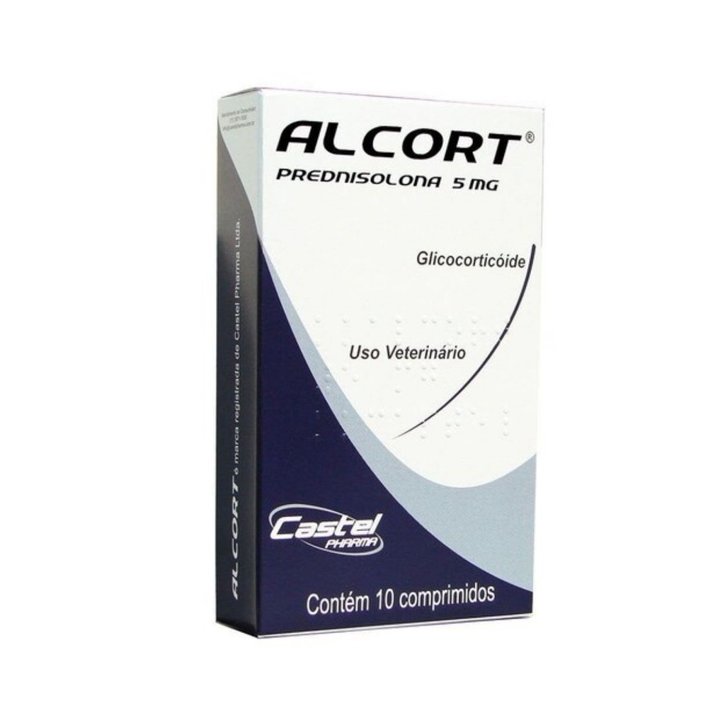 Alcort 5mg Anti-inflamatório p/ cães 10 comprimidos Cepav | Shopee Brasil
