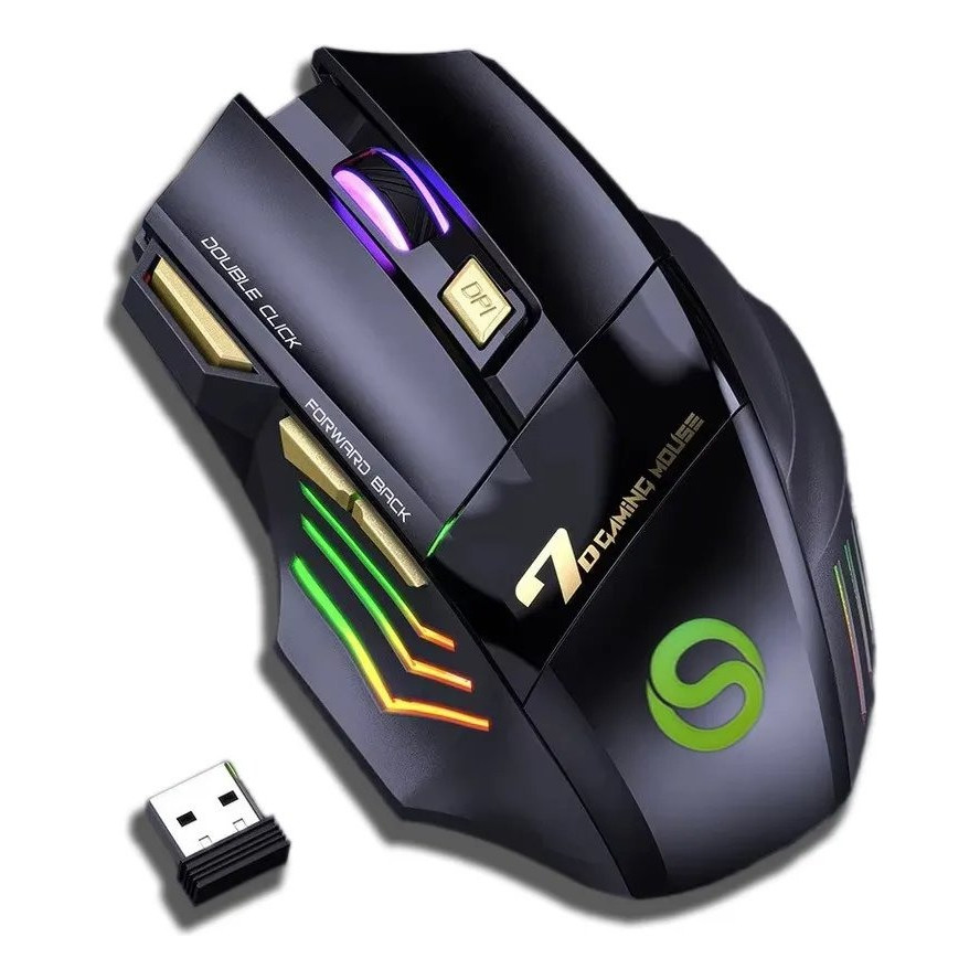 Mouse Gamer Sem Fio Recarregável 3200dpi Conexão USB sem fio Rgb | Shopee Brasil