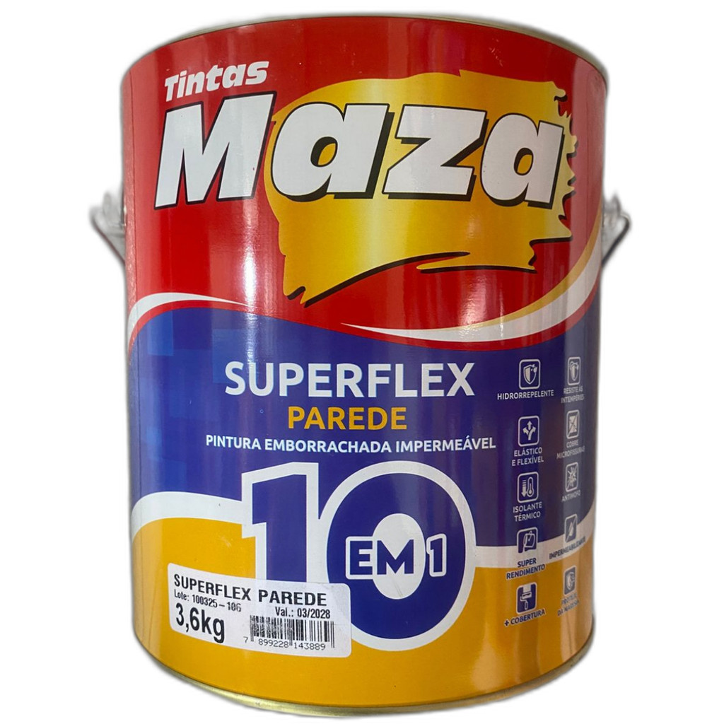 Tinta Emborrachada Superflex 10 em 1 3,6KG Cores - Inox | Shopee Brasil