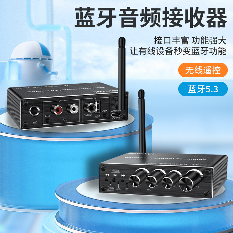 Novo Adaptador Receptor Bluetooth 5.3 Player USB Flash Drive Microfone ...