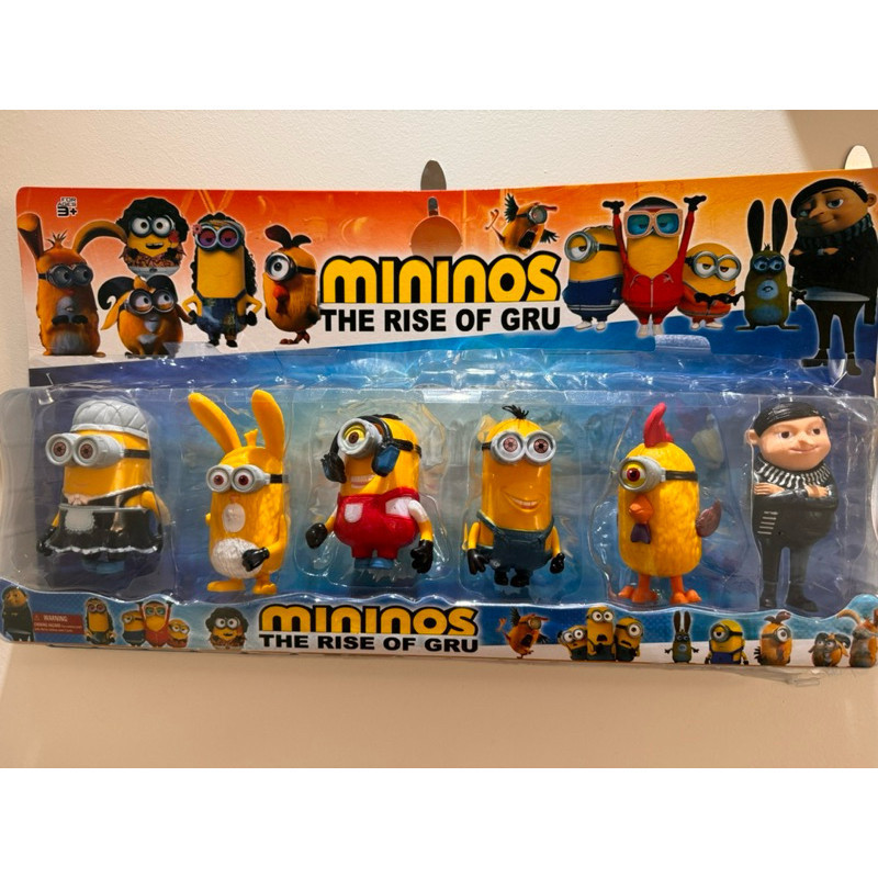 Kit Cartelado 6 Boneco Minios e professor Gru 18 cm Articulados Envio ...