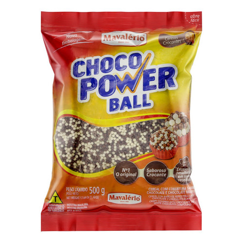 Cereal Choco Power Ball Micro Chocolate E Chocolate Branco Mavalério ...