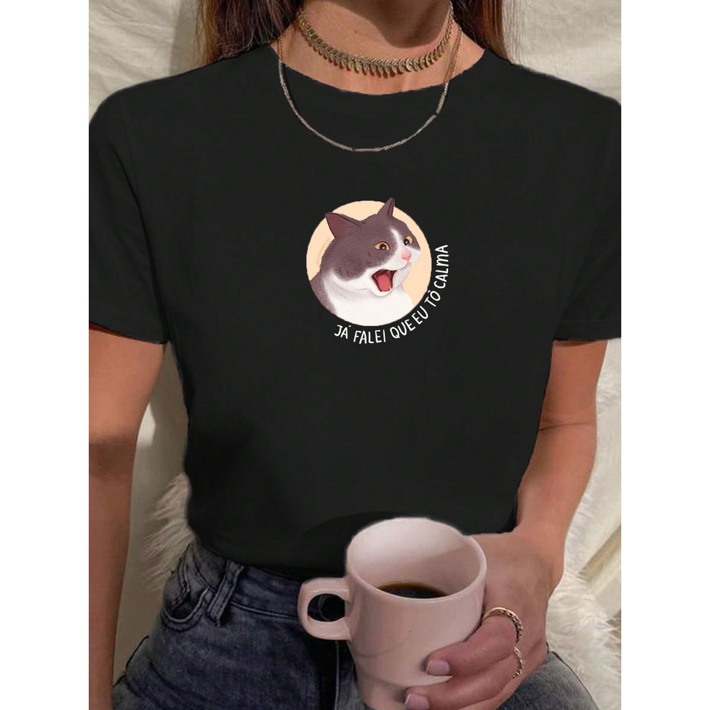Camiseta Babylook Feminina Já Falei Que Eu To Calma Frases Engraçadas ...