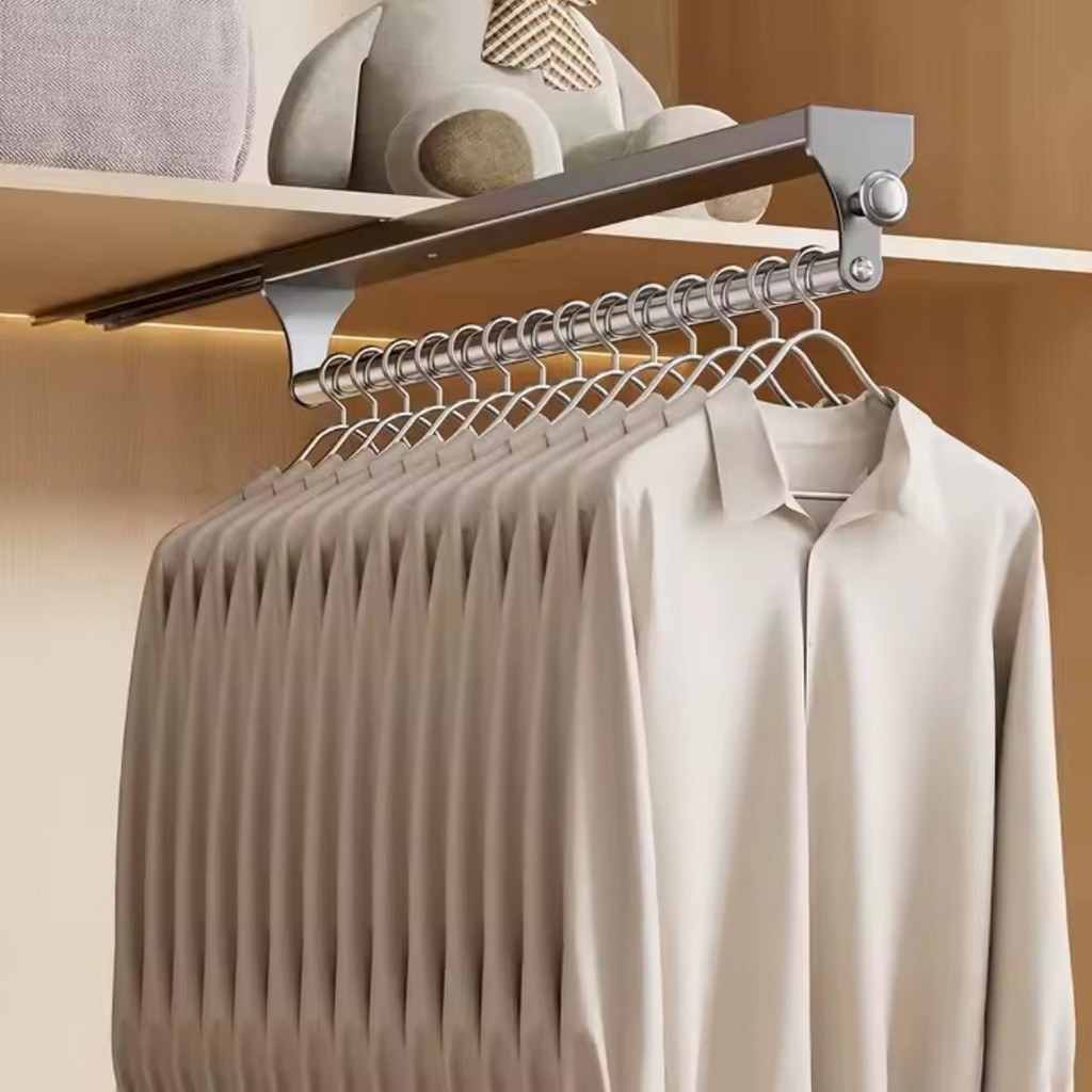 Novo - Cabide Retrátil Multiuso 40cm Para Roupas Organize Seu Guarda ...