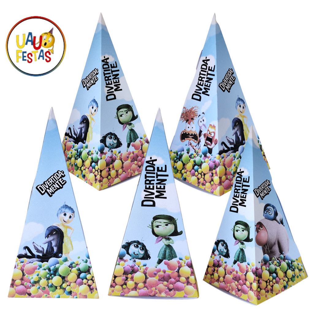 10x Caixinhas Pirâmide - Divertidamente | Shopee Brasil