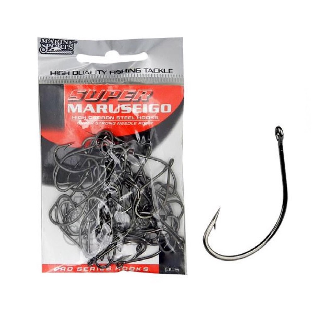 Anzol Marine Sports Super Maruseigo Black N. 16 Com 50 Un | Shopee Brasil