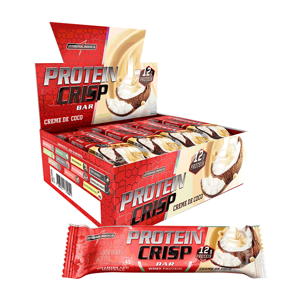 Protein Crisp Bar Creme de Coco c/ 12 unids 45g - Integralmedica ...