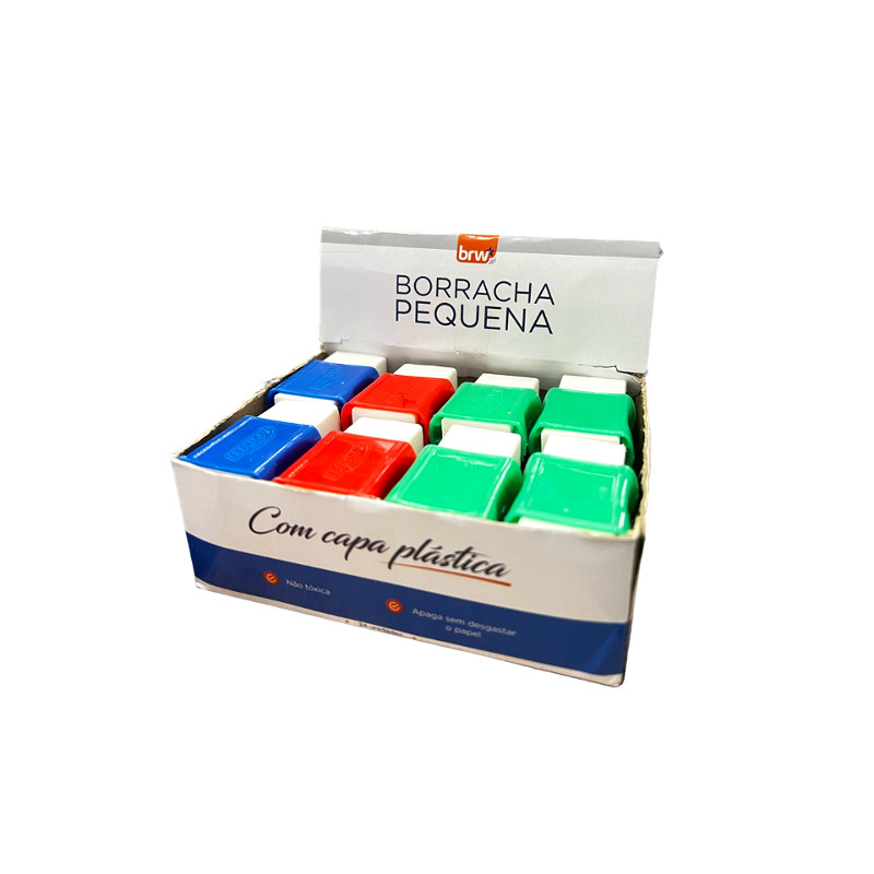 Borracha Pequena BRW Branca CX c/24 un | Shopee Brasil