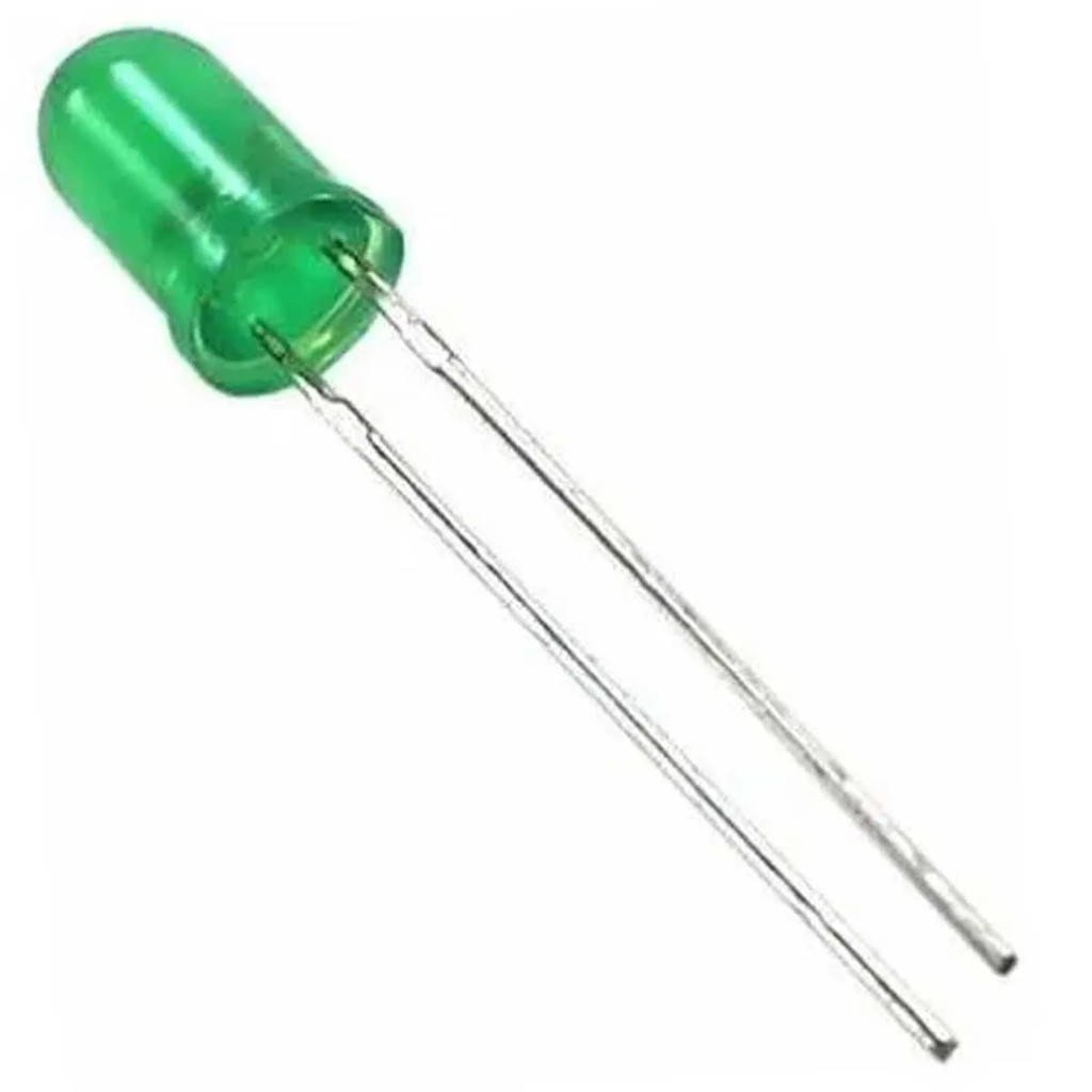 Pct 20 Conector Botão Led Difuso 5mm (10 Verde 10 Vermelho) | Shopee Brasil