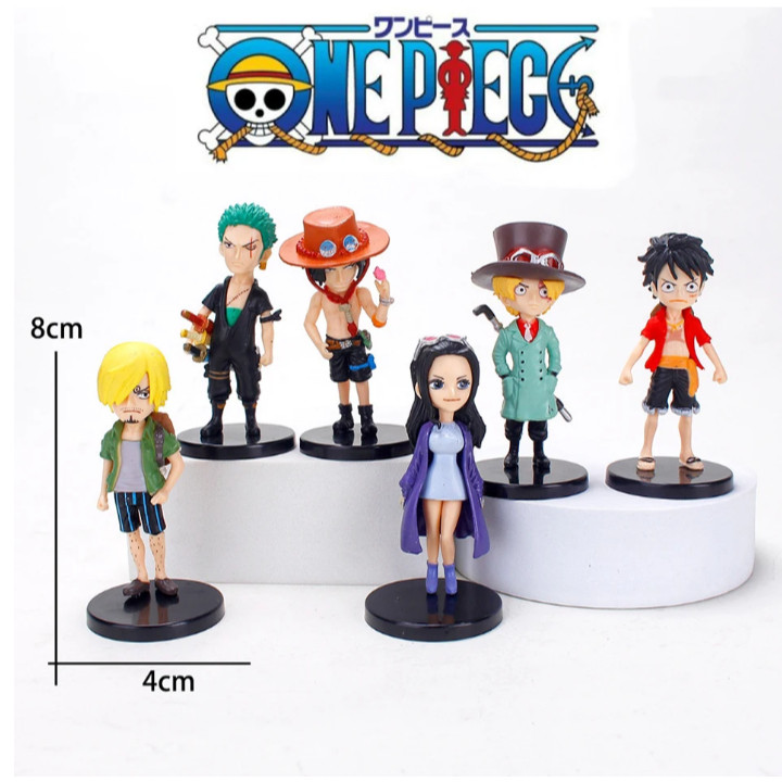 One Piece Kit 6 Action figure boneco do luffy brinquedo boneco luffy ...