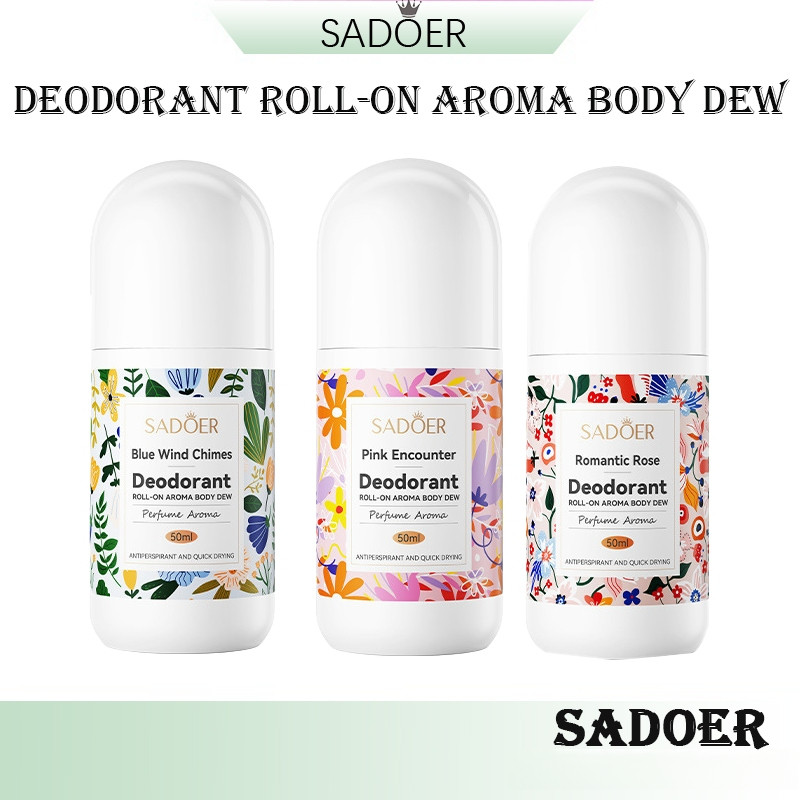 SADOER Desodorante Para Axilas [Sino De Vento Azul/Contador Rosa/Romântica] Antitranspirante ...