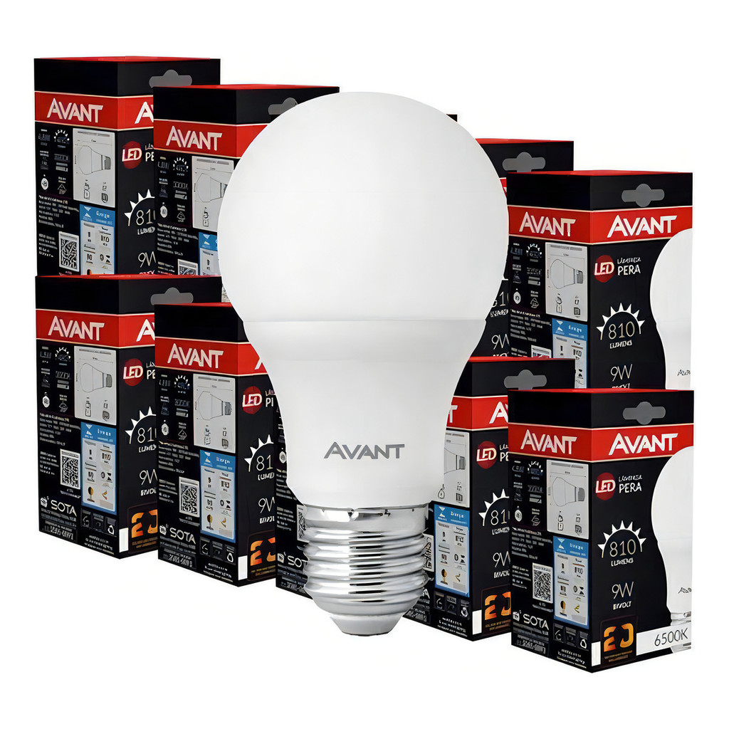 Kit 10 Lâmpada Led 9w Bulbo E27 6500k Branco Frio Casa Led Cor da luz Branco-frio 110V/220V ...