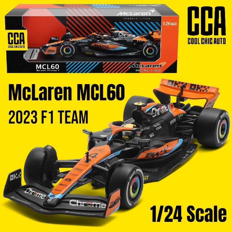 CCA 1 : 24 McLaren F1 MCL60 2023 Equipe De Corrida Diecast Metal Toy ...
