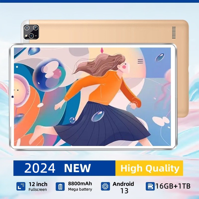 Venda Quente 2025 Nova Versão Global 12 Polegada 16GB + 1TB Android 13. ...