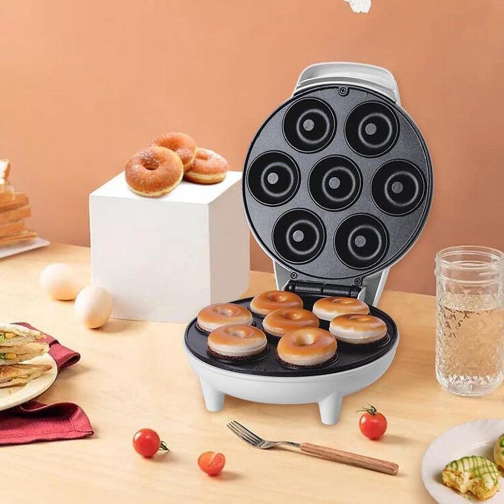 Mini Maquina De Donuts Café Da Manhã Capacidade Para 7 Mini Rosquinha ...