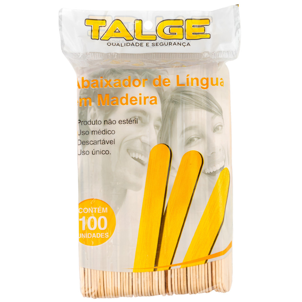 Abaixador de Língua Madeira Marca Talge-Kit com 500 unidades | Shopee ...