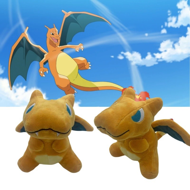Adorável Chibi Charizard Plush 20cm Bonito Fogo/Dragão-Tipo Evolução ...