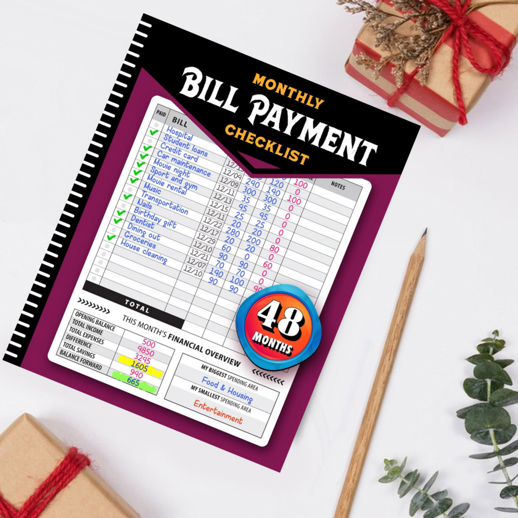 Large Notebook Debt Expenses Organizer Budget Goal Setting Journal for ...