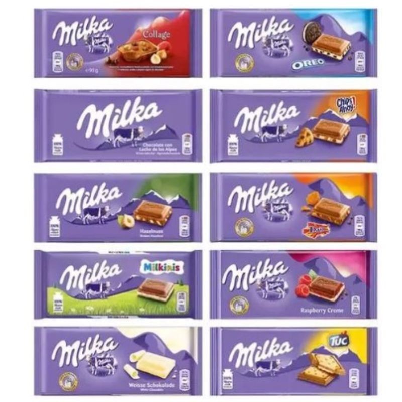 MILKA Barra de Chocolate Sabores Chocolate Importado Barra 100g ...