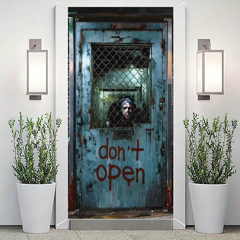 72.83x35.43 Polegada Banner De Porta De Halloween Poliéster Fantasma ...