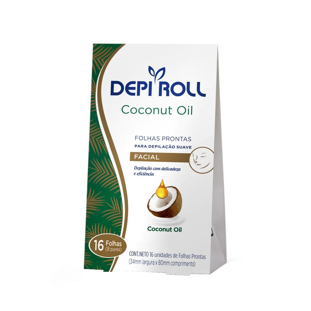 DEPI ROLL FOLHAS PRONTAS FACIAL 8 PARES COCONUT | Shopee Brasil