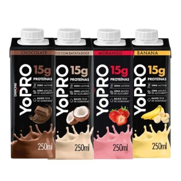 Bebida Lactea Proteinas YoPro 250ml Milkshake Sabores Flex SP | Shopee ...
