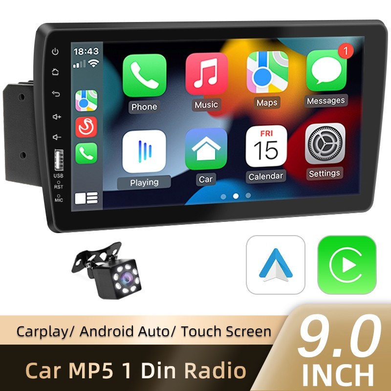 Central multimidia 1 Din Carplay Android Player 7 Polegadas Tela ...