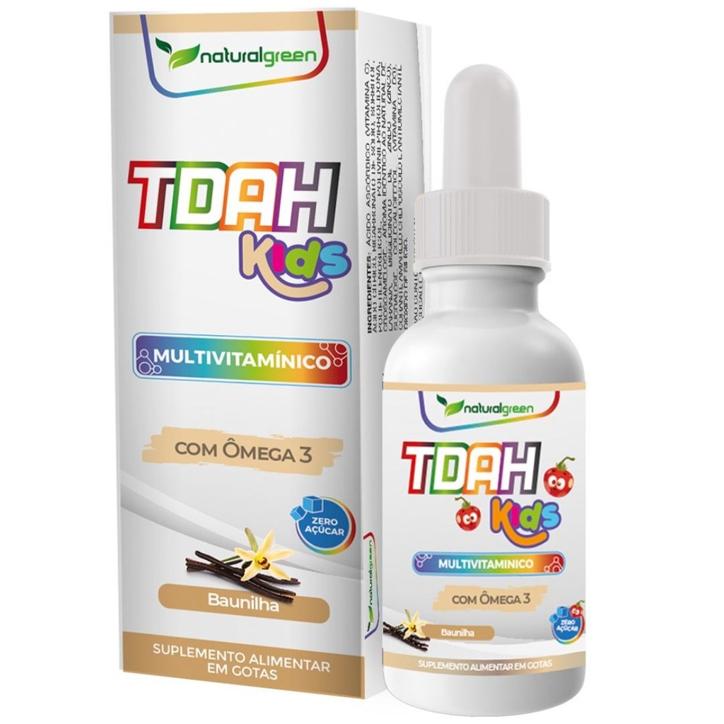 Multivitamínico Tdah Kids Infantil C/ Ômega 3 Sabor Baunilha | Shopee ...