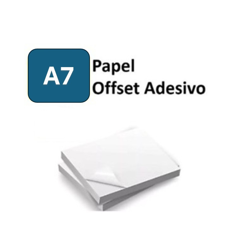 Papel Offset Adesivo A7 - Tam 7,4 x10,5 cm | Shopee Brasil