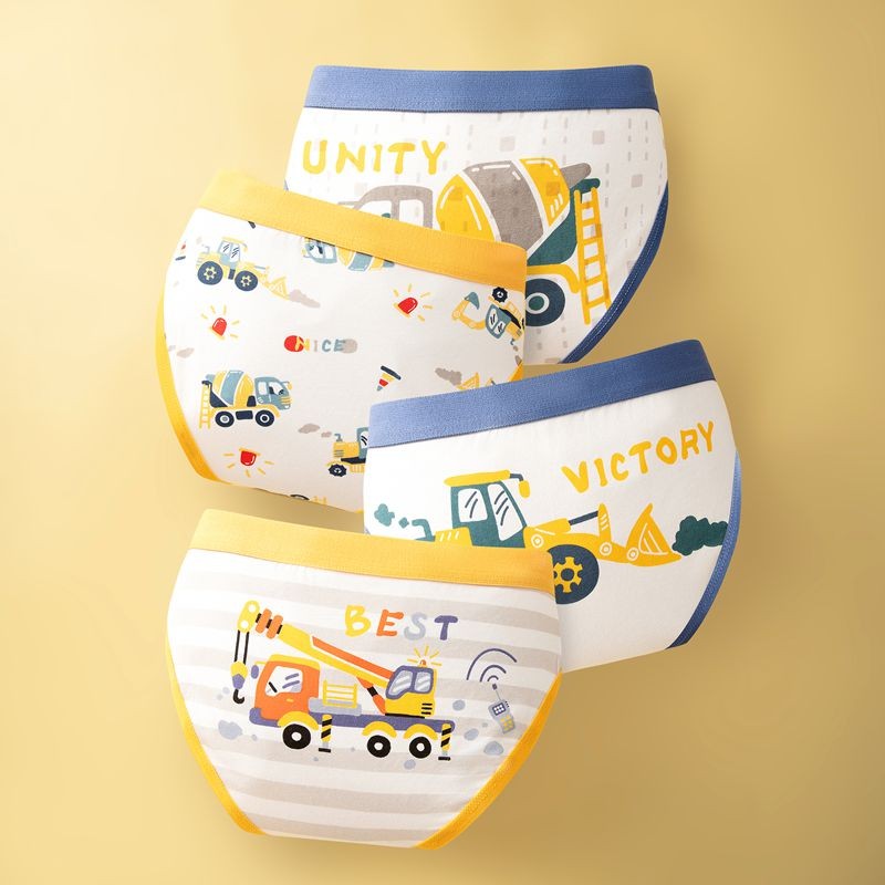 Cueca Infantil 4 Peças Cueca Infantil Puro Algodão Meninos Roupa ...