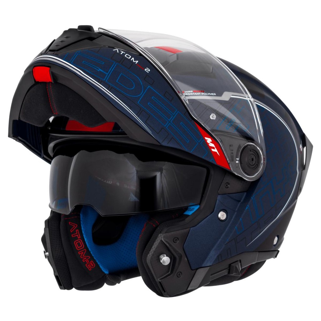 Capacete Articulado MT Atom 2 Robocop Moto Destiny Azul | Shopee Brasil