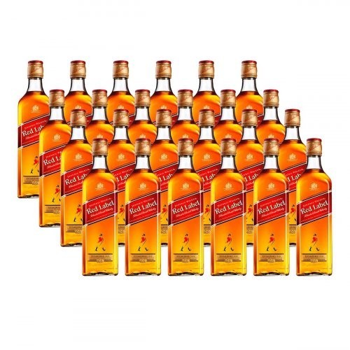 Whisky Escocês Johnnie Walker Red Label 500ml Caixa com 24 unidades ...