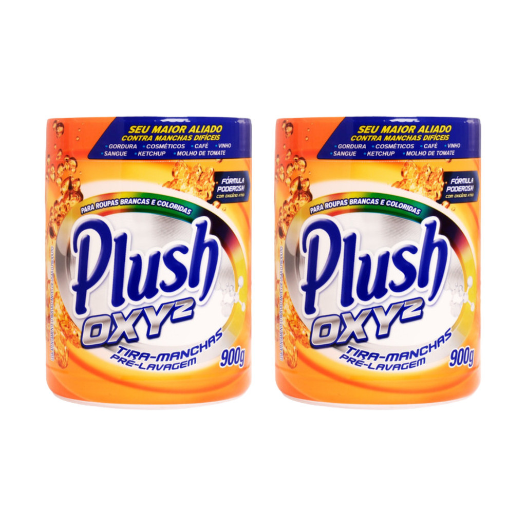 Kit 2 Tira Manchas de Roupas Brancas Plush OXY2 Sanol 900g | Shopee Brasil