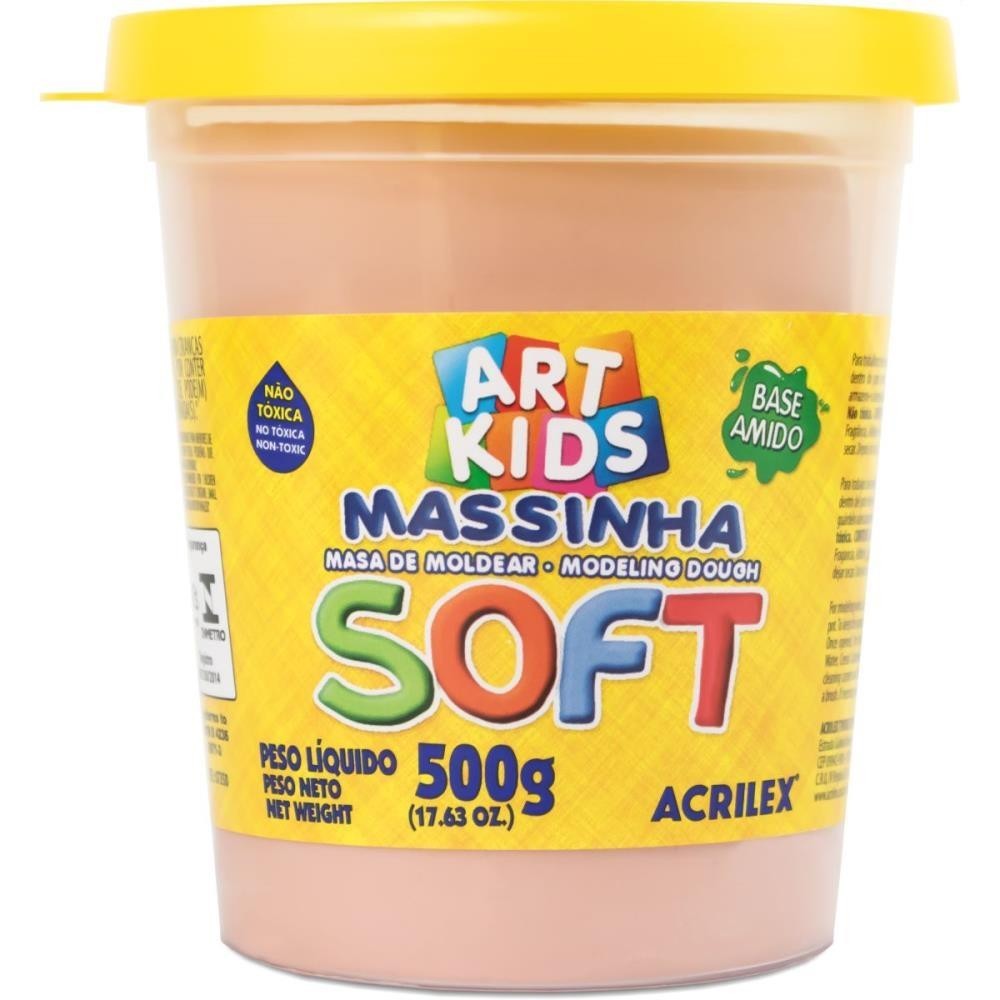 Massa para Modelar SOFT 500G Amarelo Pêssego | Shopee Brasil