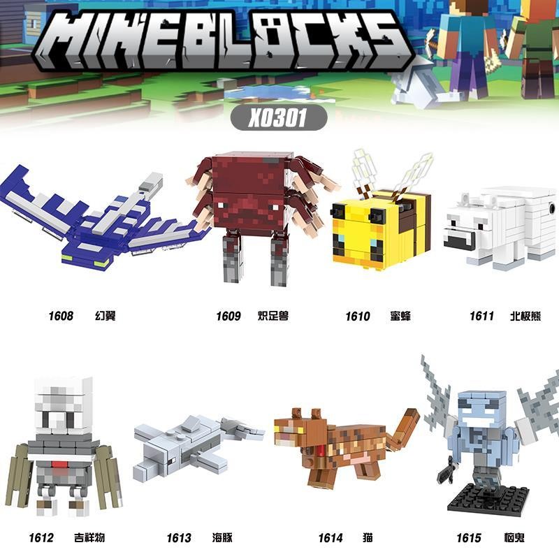 X0301 Mina Lego Compatível Blocos Mundiais de Construção de Cubos de ...