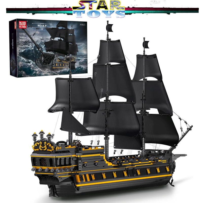 Mould King 13186 Brinquedos Piratas Do Caribe , Veleiro Pérola Negra ...