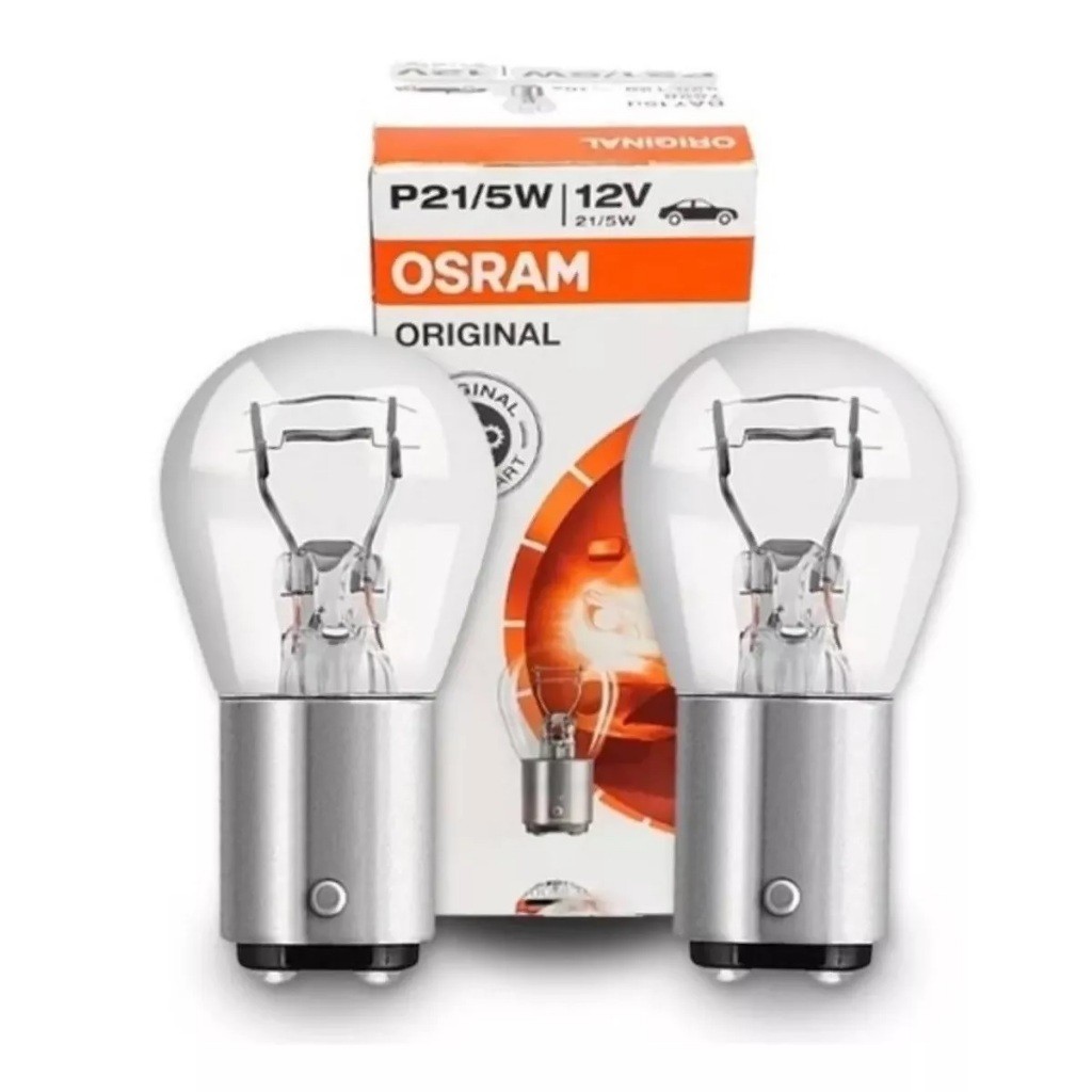 Par de Lampadas com 2 Polos Osram BAY15d 7528 Lanterna Freio Original ...
