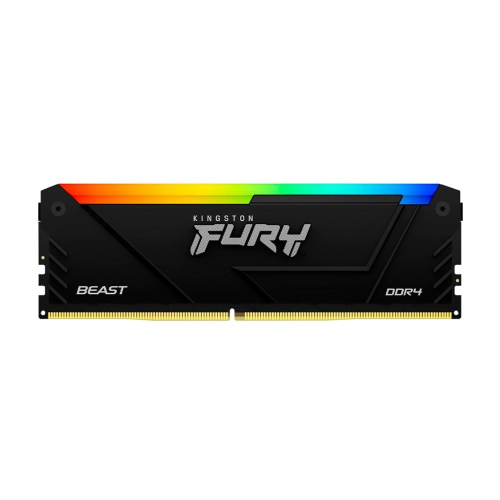 Memória RAM Kingston Fury Beast DDR4 16GB 3200MHz RGB - Preto | Shopee Brasil