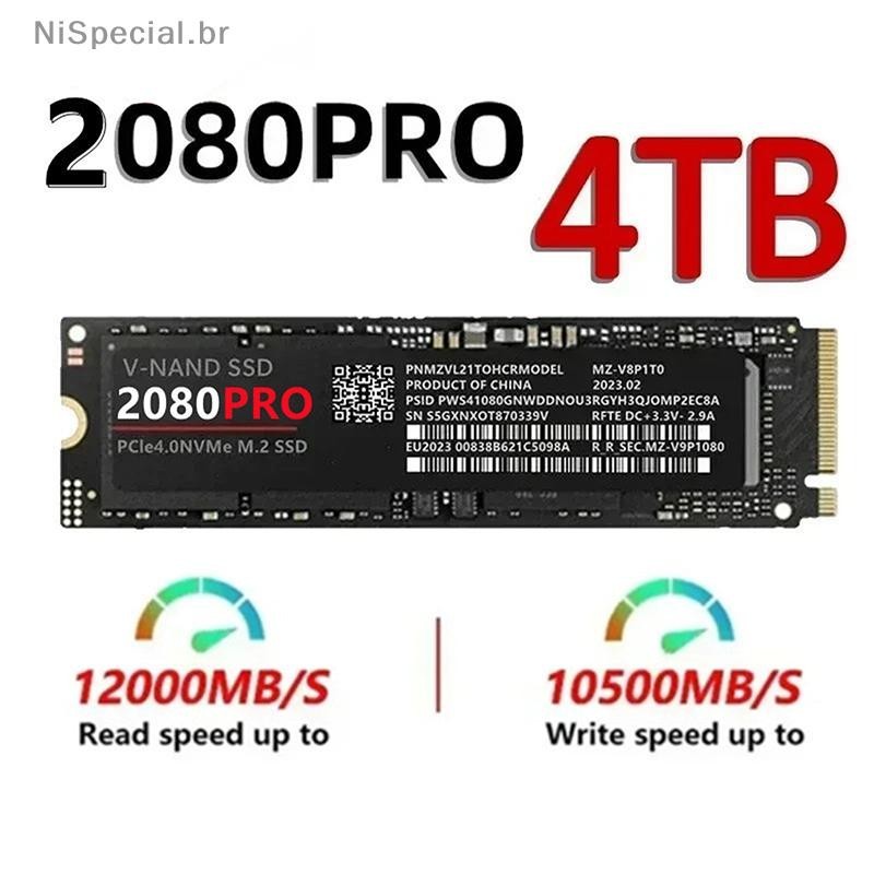Disco Rígido Ssd De 4 Tb De Estado Sólido 2080pro Naff M . 2 Nvme PCIE 4.0 Leitura Máxima De ...