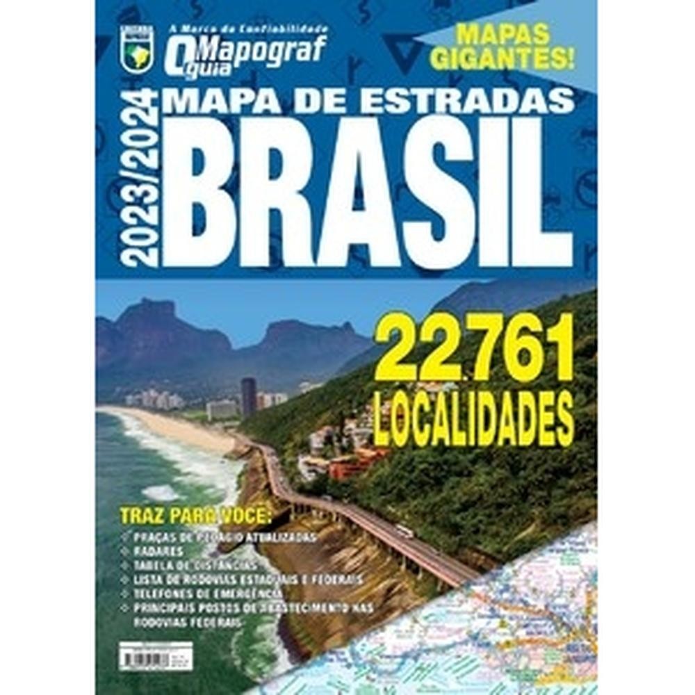 Guia Mapograf - Mapa de Estradas Brasil 2023/2024 - Gigante | Shopee Brasil