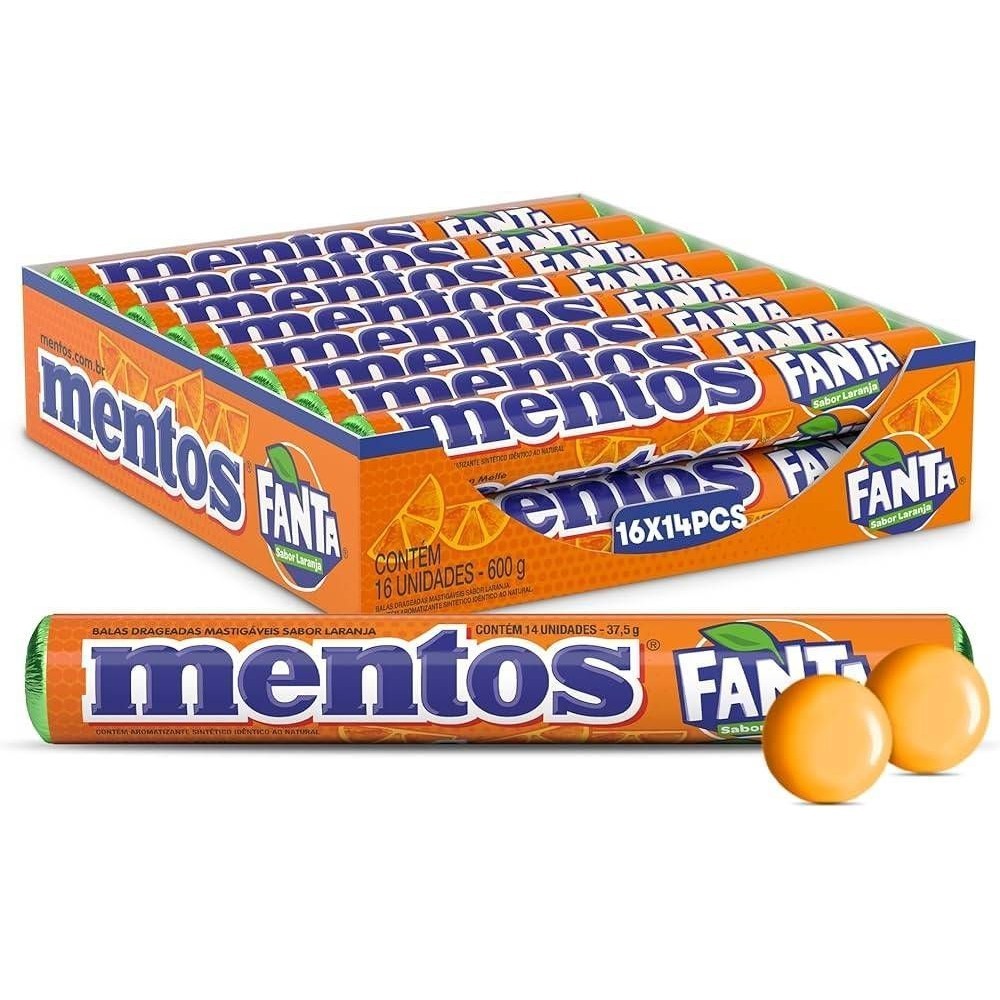 DROPS MENTOS C/16 FANTA LARANJA | Shopee Brasil