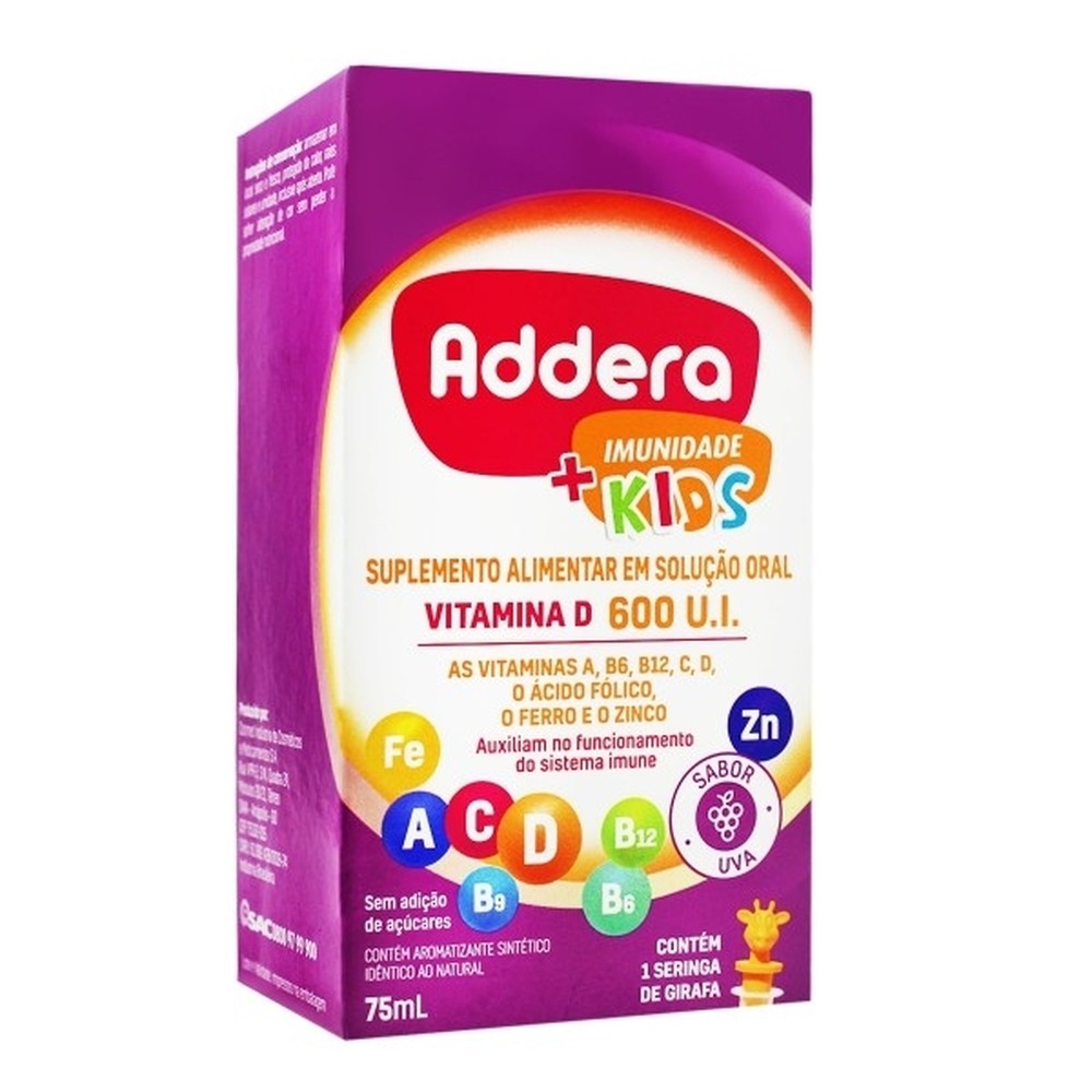 Vitamina D Addera + Imunidade Kids com 75ml | Shopee Brasil