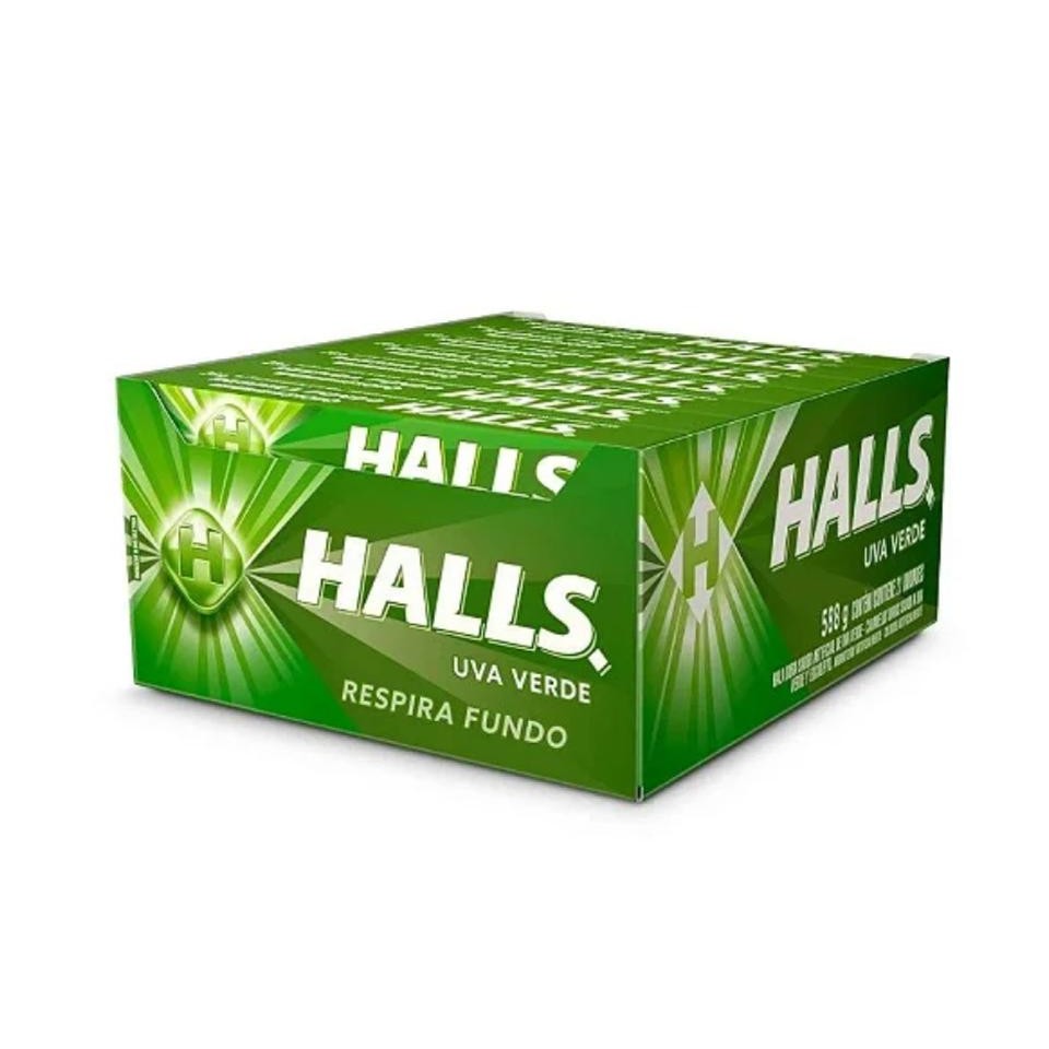Drops Bala Halls Uva Verde C/ 21unid 588g | Shopee Brasil