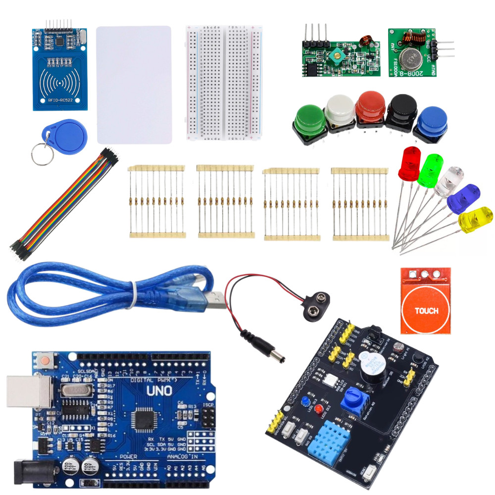 Kit Arduino Uno R3 com Shield Multifunções, RFID e Ebook Grátis ...